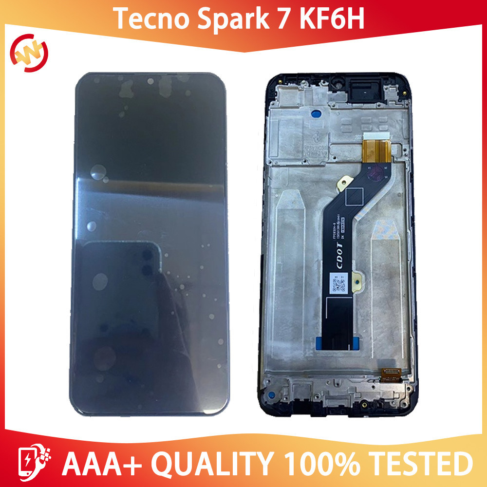 Tecno Spark 7 KF6H LCD có khung Bảng điều khiển màn hình Thay thế các ...