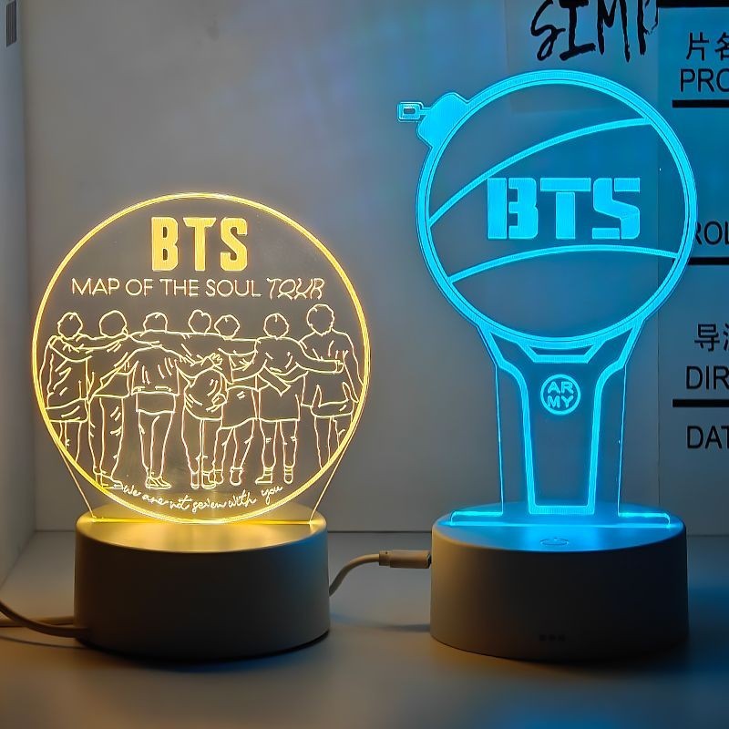 BTS Bangtan Boys 3D night light birthday gift for Friends Custom Gift ...