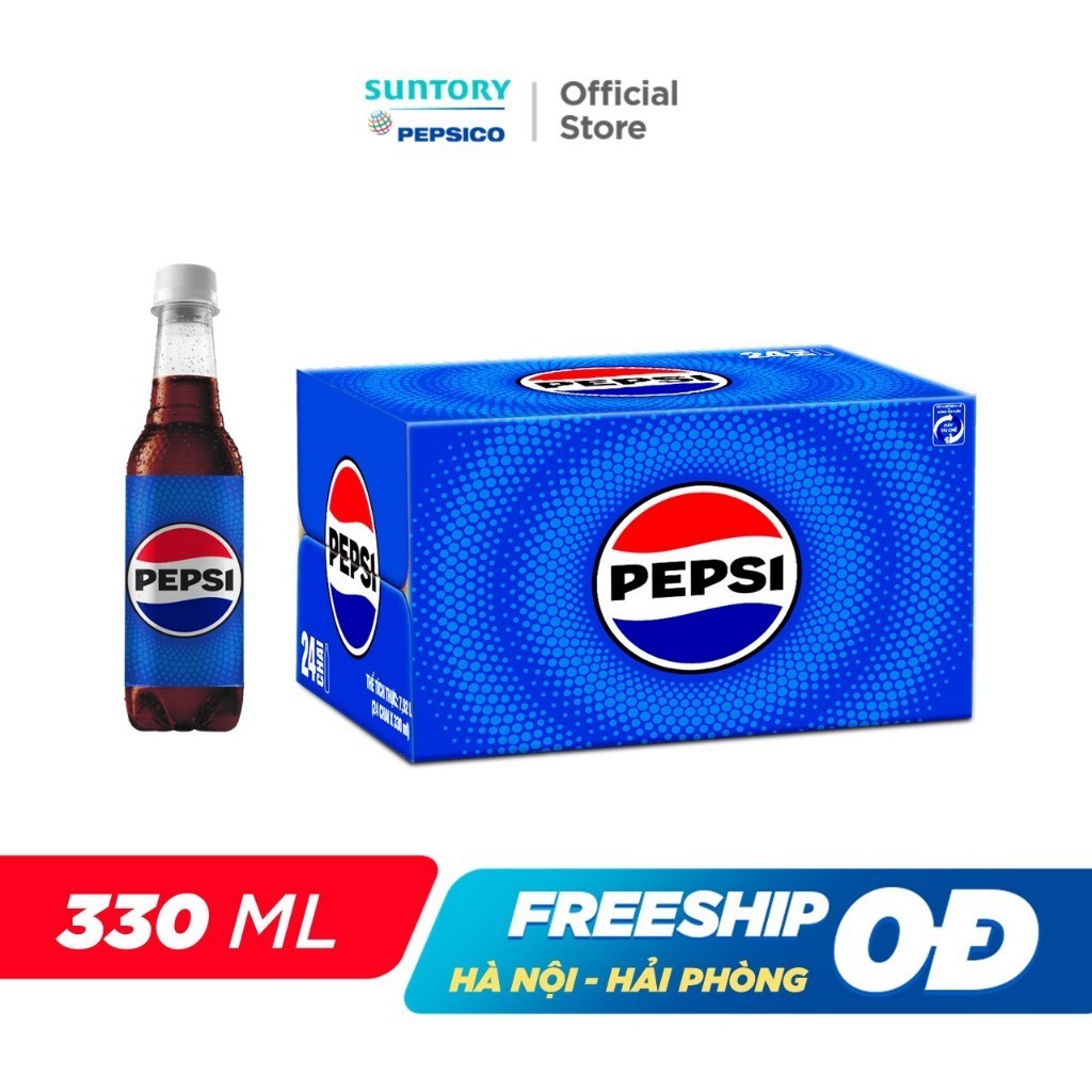 Thùng 24 Chai Nước Ngọt Có Gaz Pepsi/7up (330ml/chai) | Shopee Việt Nam