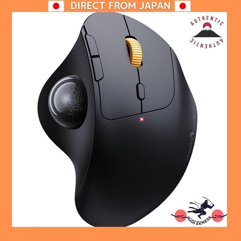 ProtoArc Trackball Mouse Wireless Bluetooth/2.4GHz Dual Compatibility 3 ...
