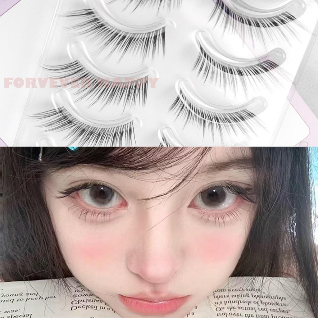 Hàng ngày Spiky Wispy Dày Eye Lash 5 đôi 8-13mm Full Strip Lash ...