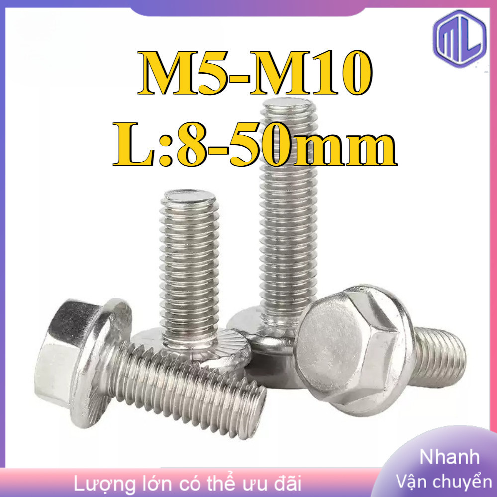 M5 / M6 / M8 / M10 Bulong liền long đền inox 316 ,Bulong lục giác ngoài ，Ốc chống tháo [ML-DM-1 ...