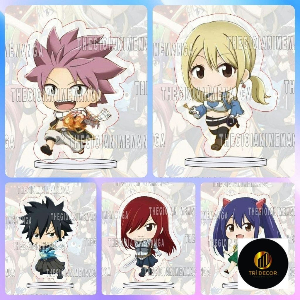 (3CM) Mô hình standee FAIRY TAIL ver ĐI Hội pháp sư tượng mica acrylic ...