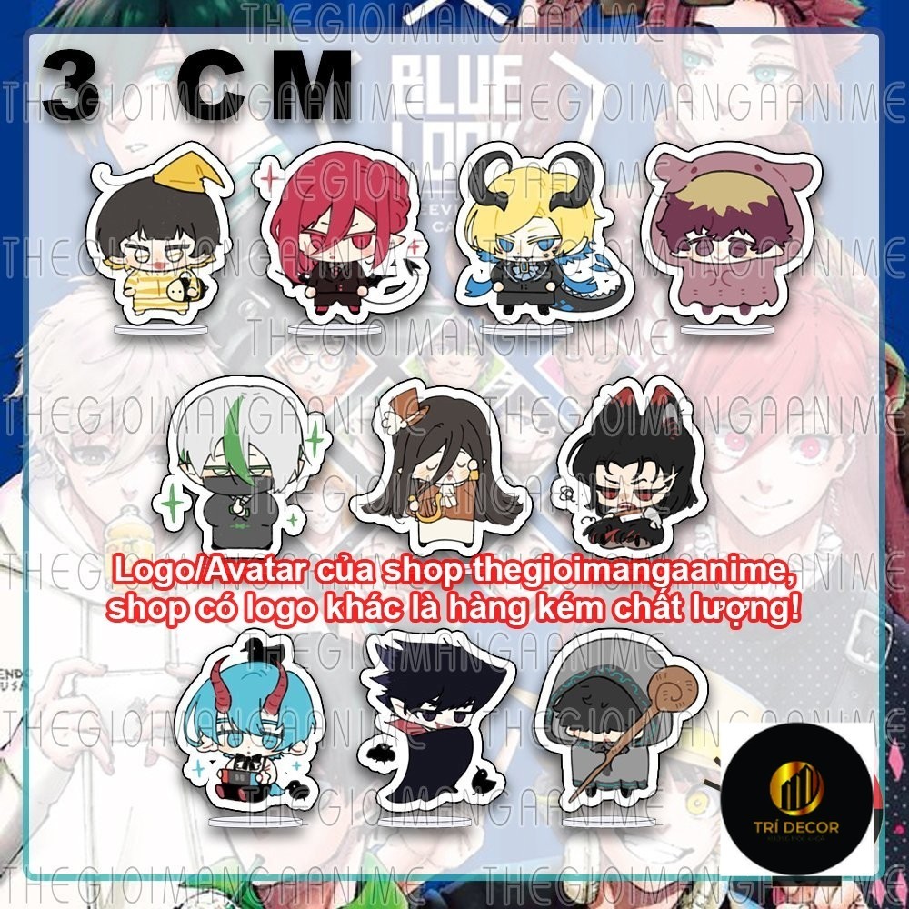 (3cm) Mô hình standee BLUE LOCK ver HẮC ÁM in hình anime chibi mica ...