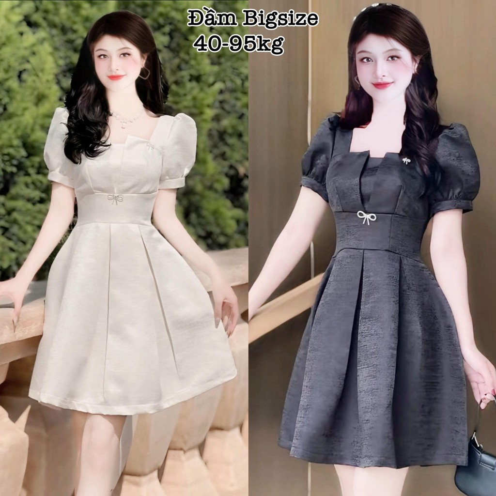 Thời Trang BIGSIZE ÉN NHỎ - Đầm Váy Bigsize Đính Nơ Thiết Kế Dự Tiệc Nữ ...
