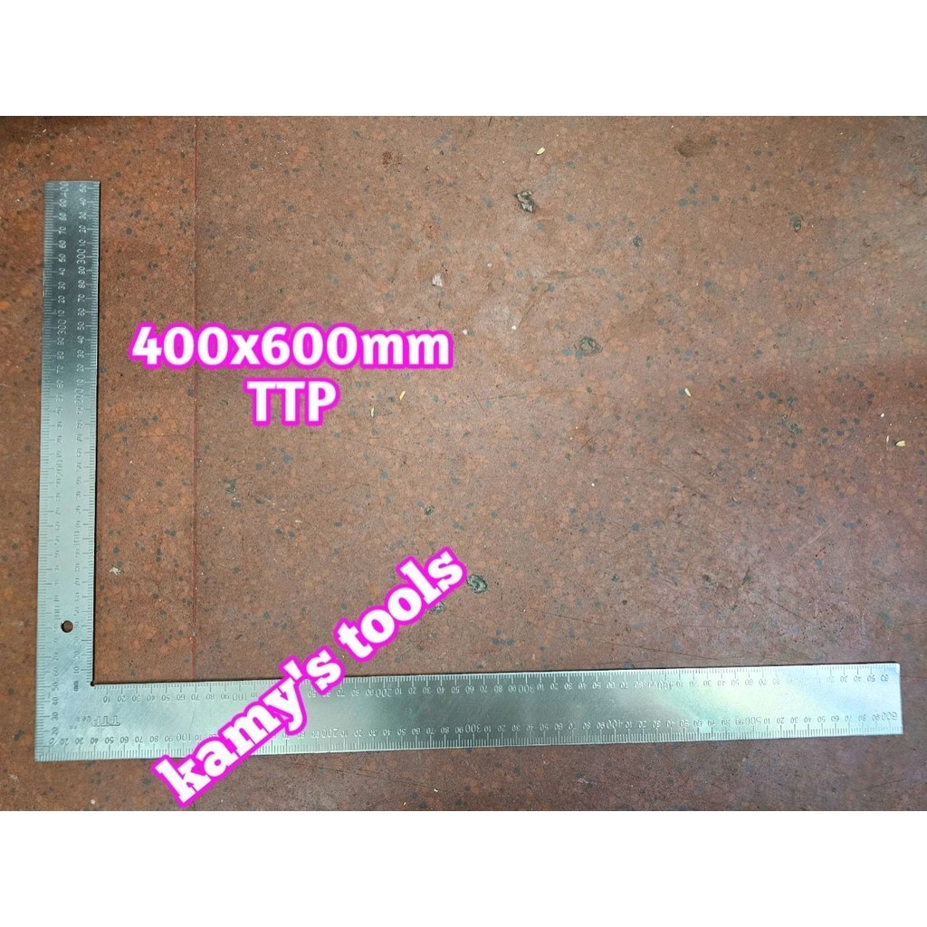 Thước ke vuông 400x600mm thép TTPusa 230-45-510, ê ke đo góc vuông ...