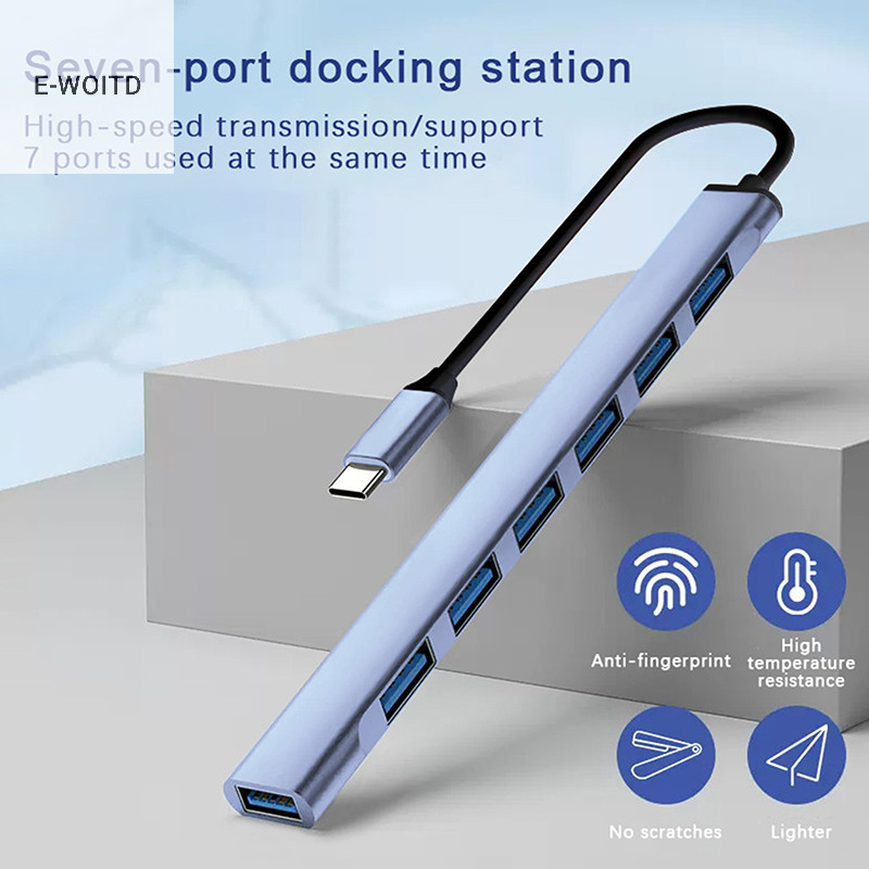 Máy tính PC E-WOITD Multiport USB HUB USB 3.0 HUB USB 2.0 HUB USB C HUB Loại C HUB Bộ chia 7 ...