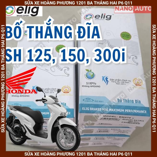 Bố thắng đĩa, phanh đĩa ELIG dành cho xe SH 125, SH 150, SH 300i (H009, H008) | Shopee Việt Nam