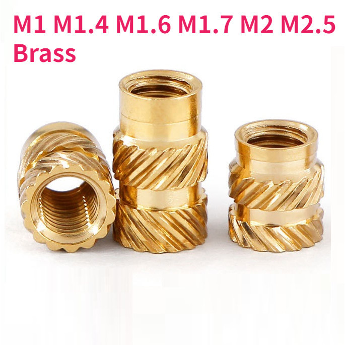 M1 M1.4 M1.6 M1.7 M2 M2.5 Đồng Thau Nóng Chảy Chèn Knuled Đai Ốc Chủ Đề Đúc Nhiệt Đôi Twill Tiêm ...