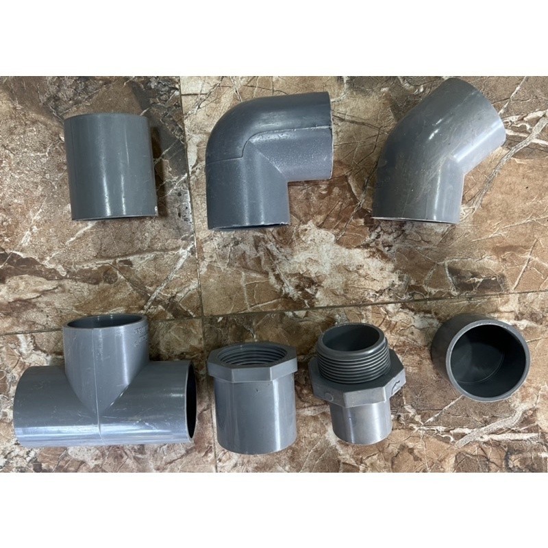 (Phi 125) Măng sông, Cút, Chếch, Tê, Nút bịt 125 PVC ASICO | Shopee Việt Nam