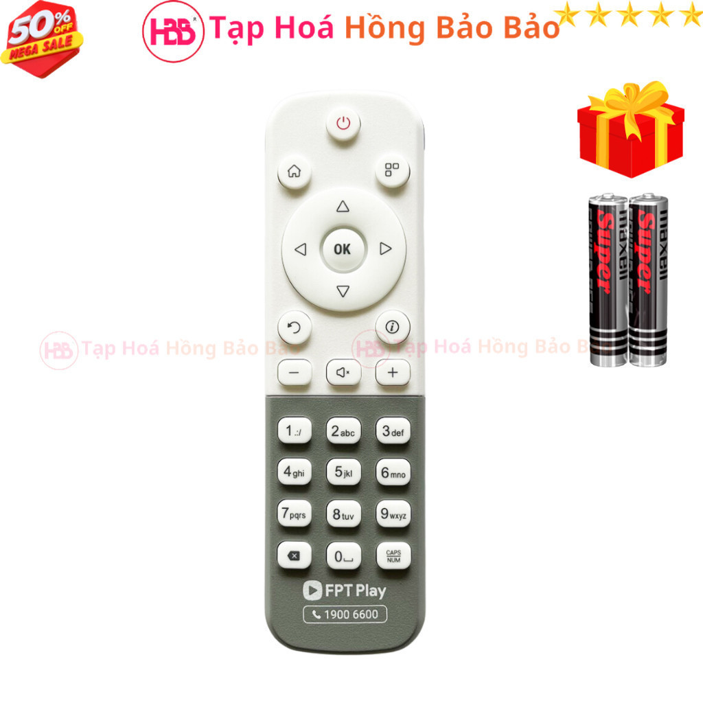 Remote điều khiển đầu FPT Play Box Mã 02, FX6-2ND, Remote truyền hình ...