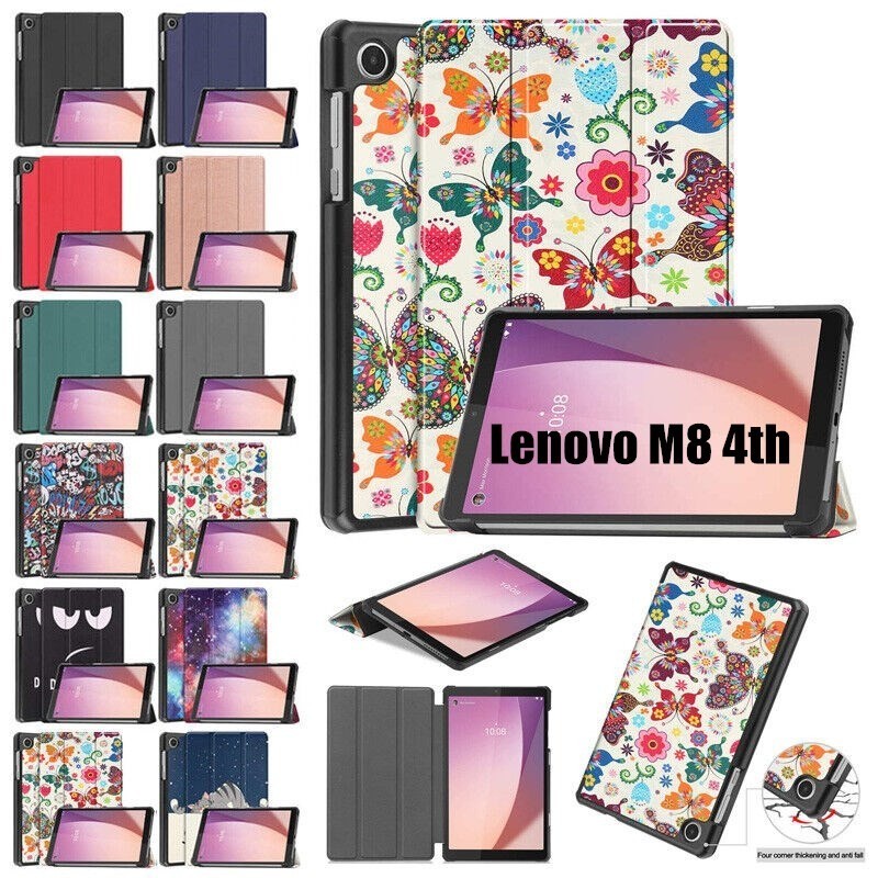 Dành cho Lenovo Tab M8 (Thế hệ thứ 4) TB300FU TB300XU Vỏ da gấp ba lần ...