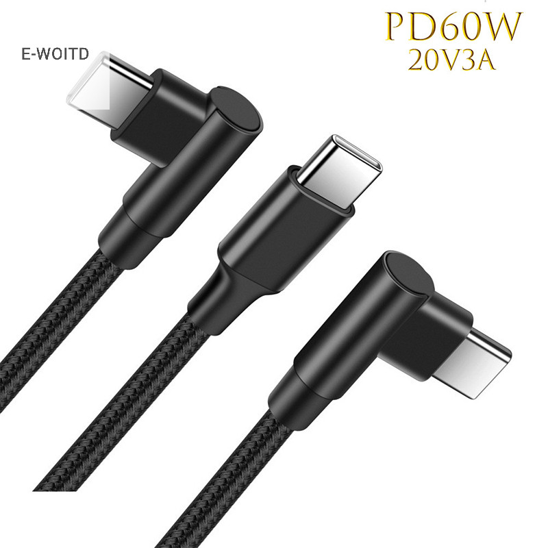 E-woitd El Data Cáp USB Type C sang USB C Cáp Sạc Nhanh USB-C Cho Android PD 60W Sạc Nhanh Nylon ...