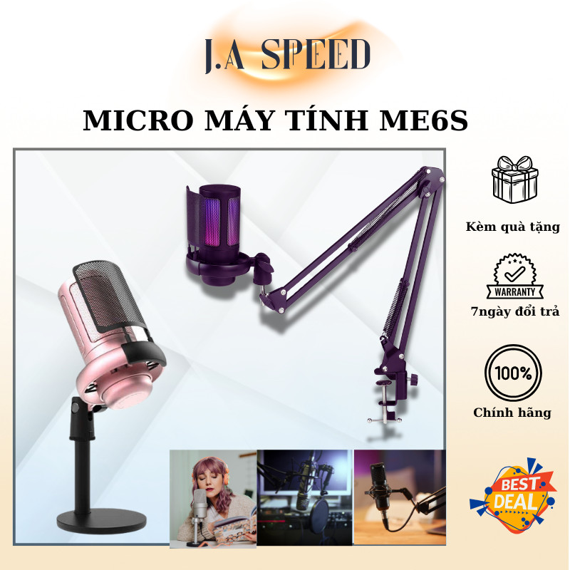 (ĐỌC LƯU Ý) Micro Thu Âm Để Bàn ME6S, Mic Livestream Có Màng Che, Lọc ...