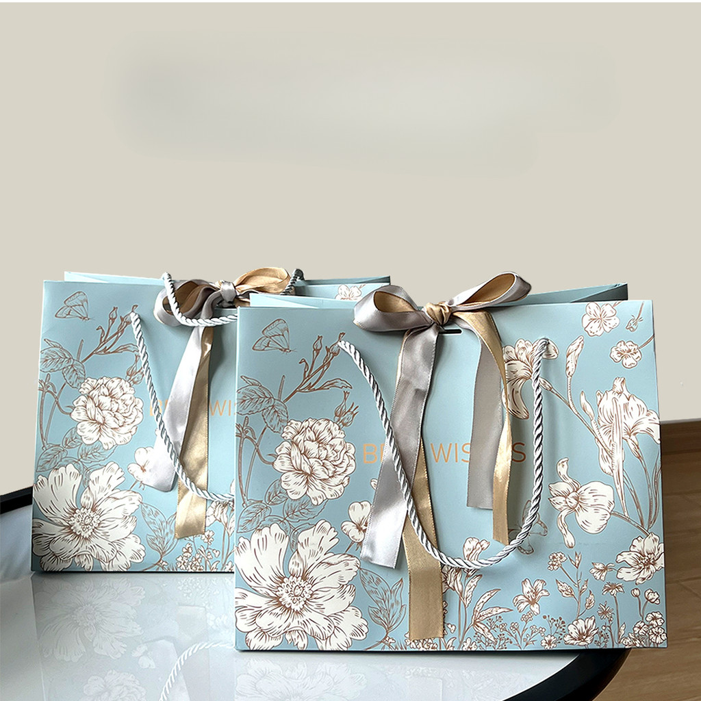 Túi đựng quà hoa lan xanh lơ TU60 Túi giấy đựng quà tặng sinh nhật, các ...