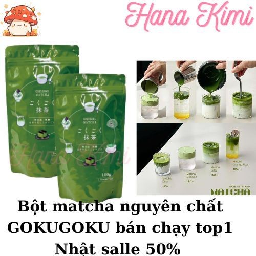 Bột Matcha nguyên chất GOKUGOKU vùng Kagoshima - Bột matcha GOKUGOKU 100g Nhật Bản | Shopee Việt Nam