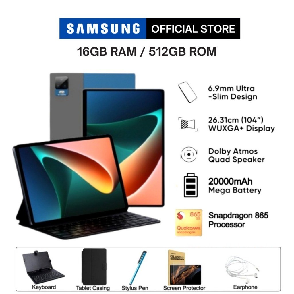 2023 Máy tính bảng 5G Samsung Galaxy P20 Máy tính bảng 12 inch 16GB + 512GB Máy tính bảng học ...