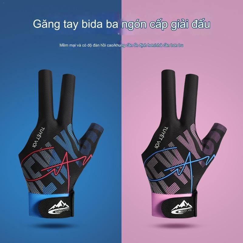 Găng tay ba ngón bi-a cao cấp, găng tay tay trái mồ hôi bida đàn hồi ...