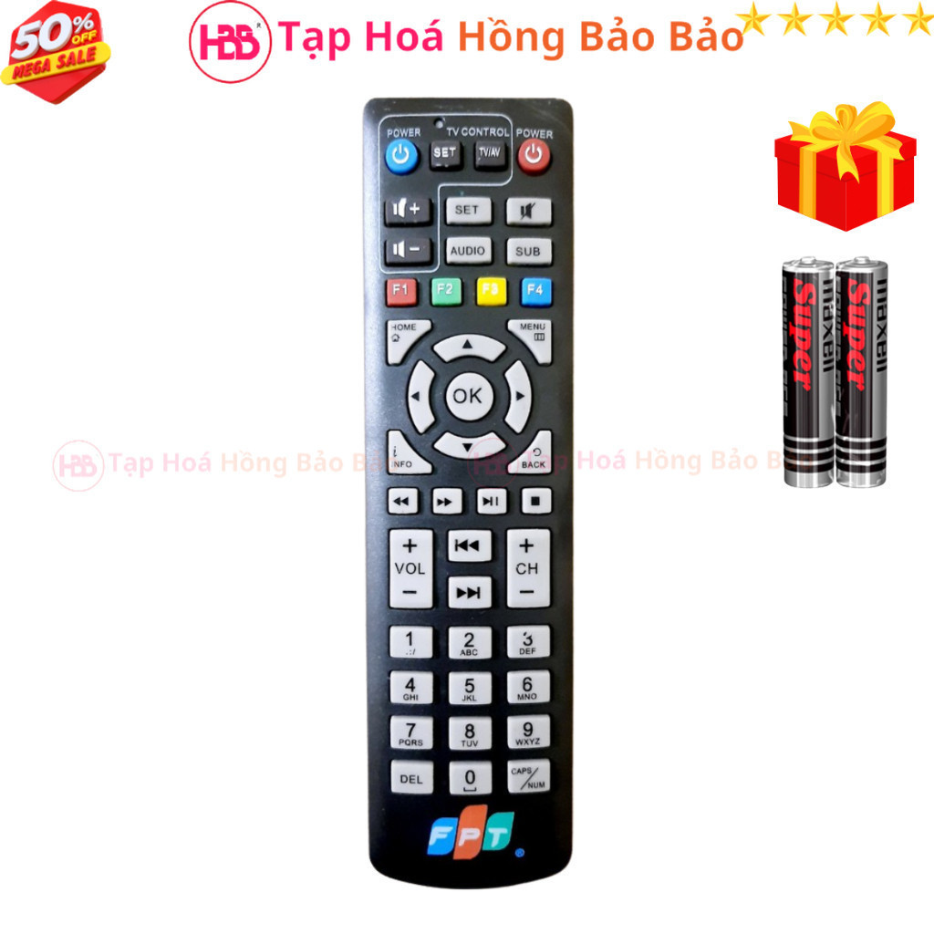 Remote điều khiển đầu FPT play box Mã 01, Remote truyền hình FPT hàng ...