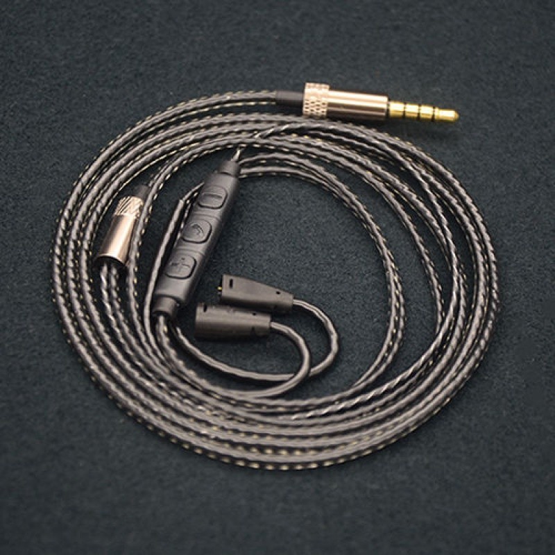 Thích hợp cho cáp nâng cấp tai nghe Senhai ie80 ie8i ie80s với cáp tai nghe mạ bạc điều chỉnh âm ...