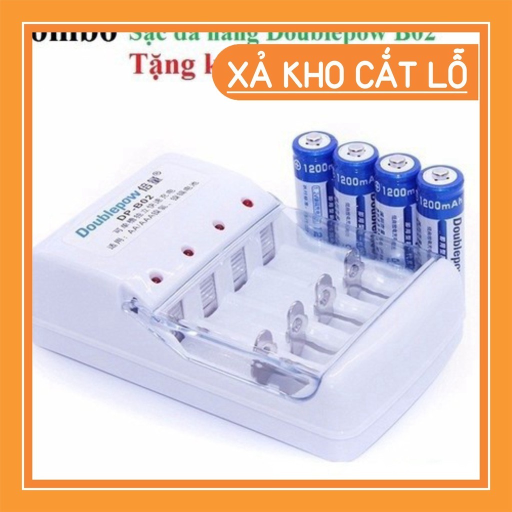 Sạc Pin Doublepow chính hãng và pin tiểu sạc dùng cho MIC Hát không dây ...