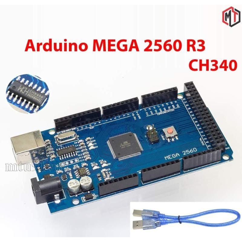 Mạch Arduino MEGA 2560 R3 CH340 / CH340G SMD - Có cáp kết nối | Shopee ...