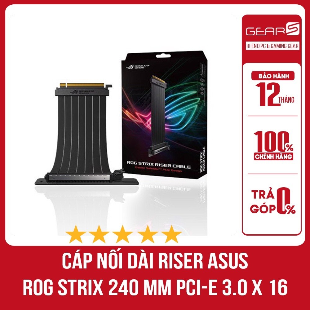 [FULL VAT] Cáp nối dài Riser Asus ROG Strix 240 mm PCI-E 3.0 x 16 - Bảo ...