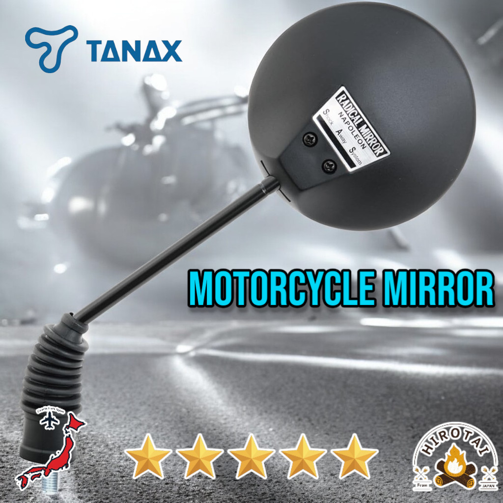 Tanax Napoleon Radical Mirrors - Black Universal Fit 【10mm/8mm R&L Thread】*Sold Individually ...