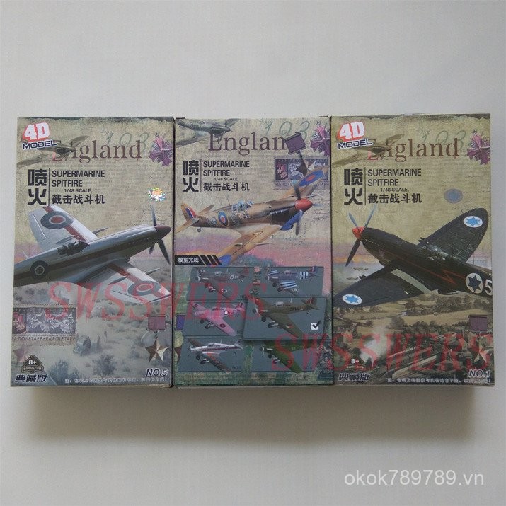Sản phẩm mới Spitfire 4D lắp ráp mới 1 đến 48 mô hình máy bay mô hình ...