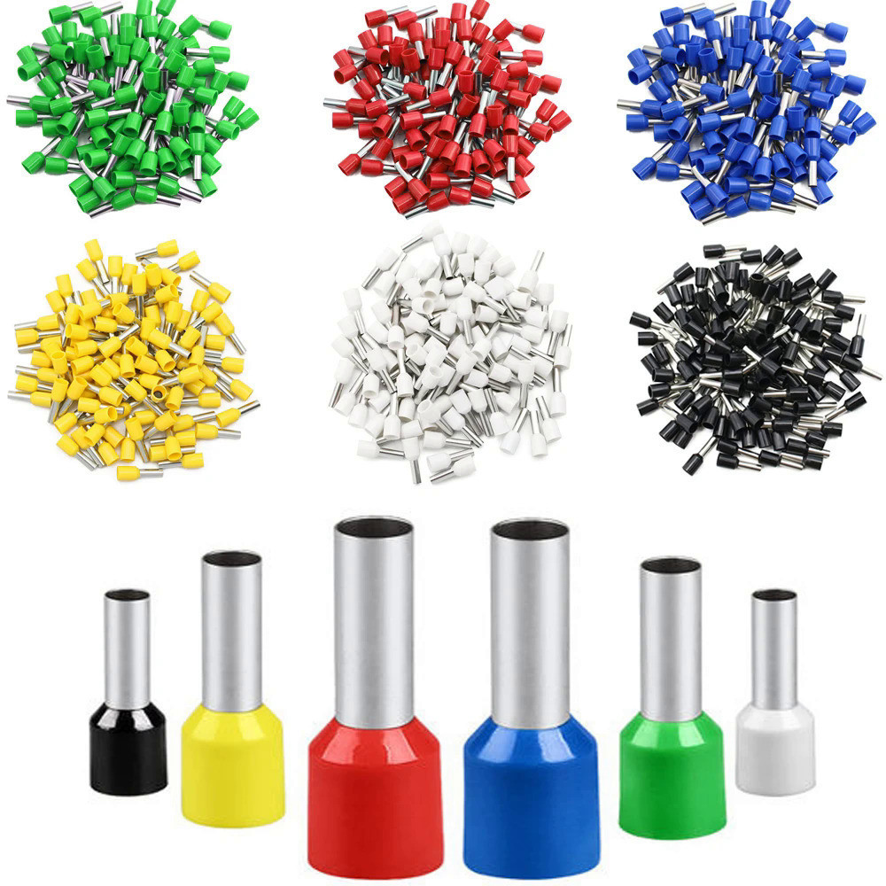 100 Cái / gói E0508 E7508 E1008 E1508 E2508 Cách Nhiệt Ferrules Khối Thiết Bị Đầu Cuối Dây Kết ...
