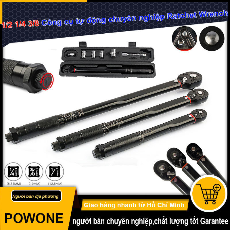 POWONE Điều chỉnh 1/2''3/8'' 1/4''Cờ lê xoắn ống tròn Độ chính xác cao ...