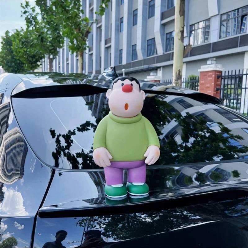 Car Head Tilt Goda Takeshi Car Decoration Stay Cute Creative Roof Vinyl ...