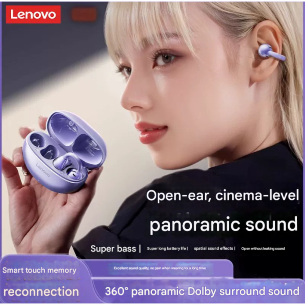 Tai nghe không dây Bluetooth Lenovo TA410 Tai nghe loại kẹp tai Tai nghe Bluetooth 5.4 Điều ...