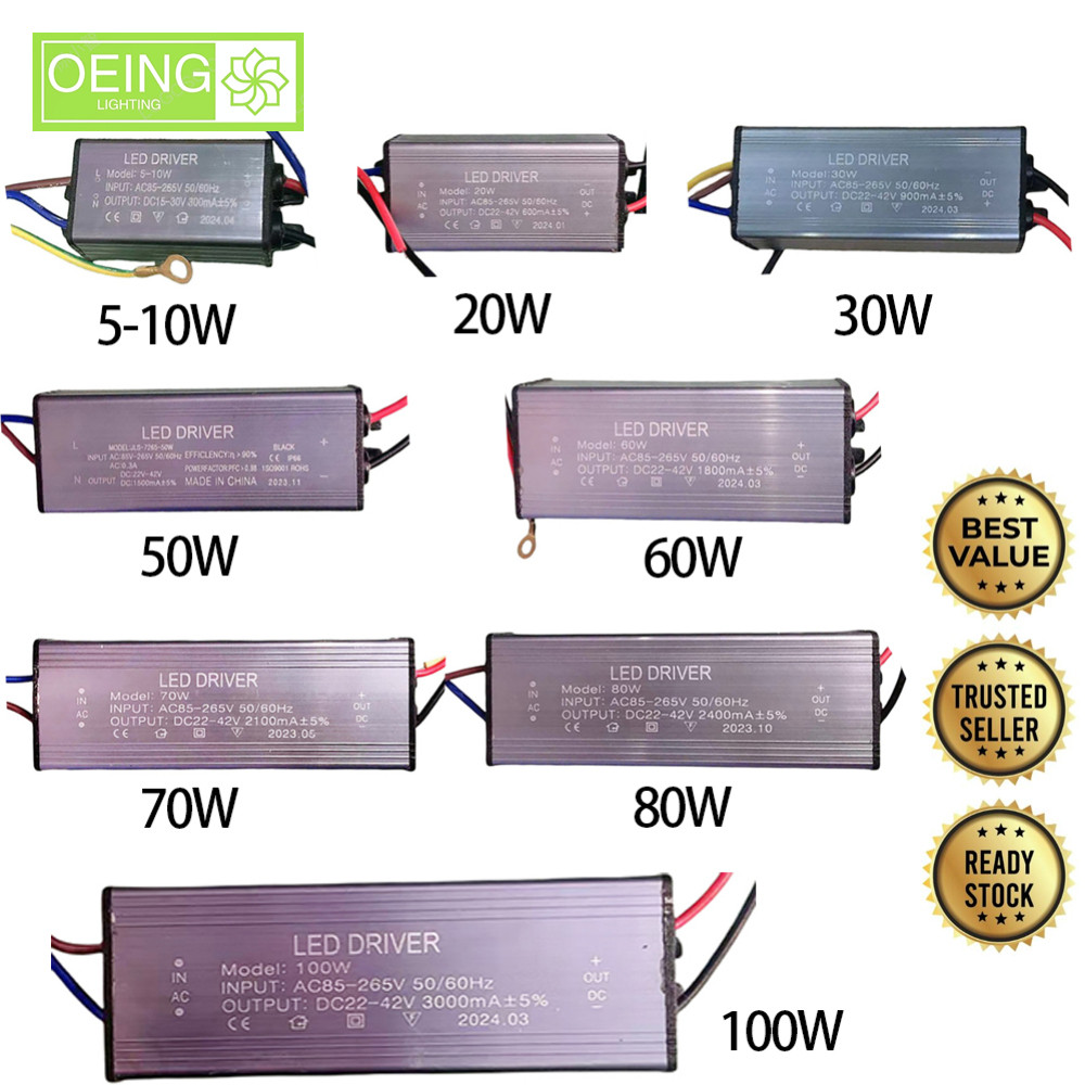 Oeing LED Driver Power Adapter Chiếu Sáng Biến Áp IP66 Chống Thấm Nước AC85-265V 5-10W 20W 30W ...