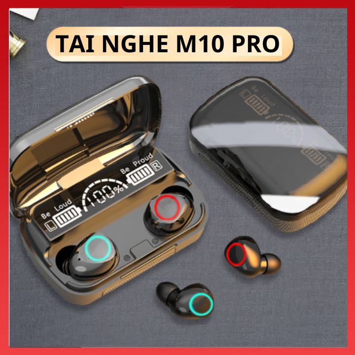 Tai Nghe Bluetooth M10 Pro Nâng Cấp Pin Trâu, Nút Chạm Cảm Ứng Tự Động Kết Nối, Chống Nước ...