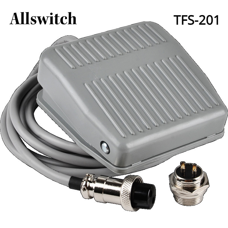 Tfs-201 Bàn Đạp Chân Công Tắc Dây 2 Mét 220V 10A Kim Loại Chống Trơn Trượt Tạm Thời Điện Động Cơ ...