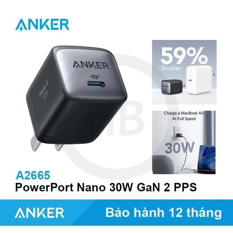 Củ sạc ANKER A2665 PowerPort Nano II 30W GaN Thế hệ 2 PPS - Siêu nhanh ...