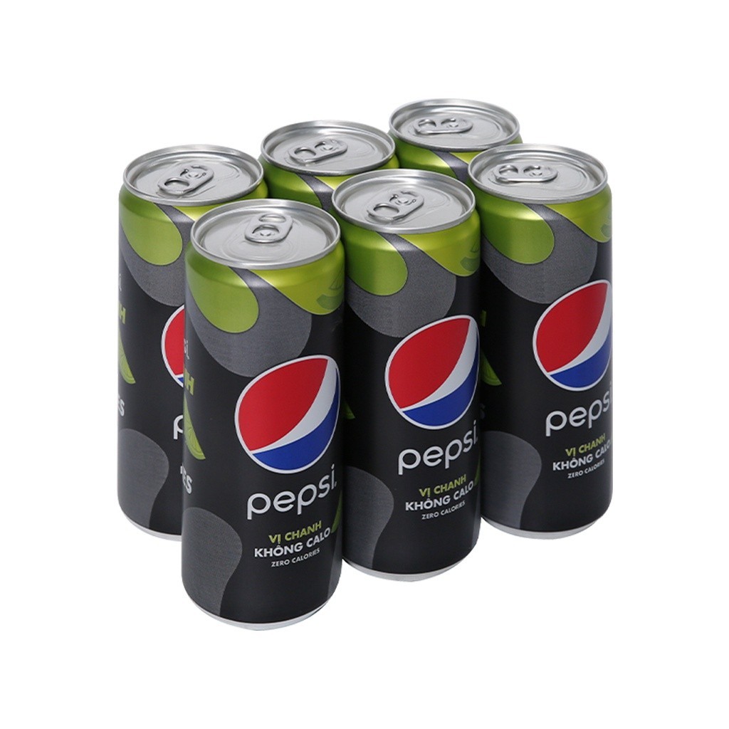 Lốc 6 Lon Pepsi Vị Chanh Không Calo Lon 330ml | Shopee Việt Nam