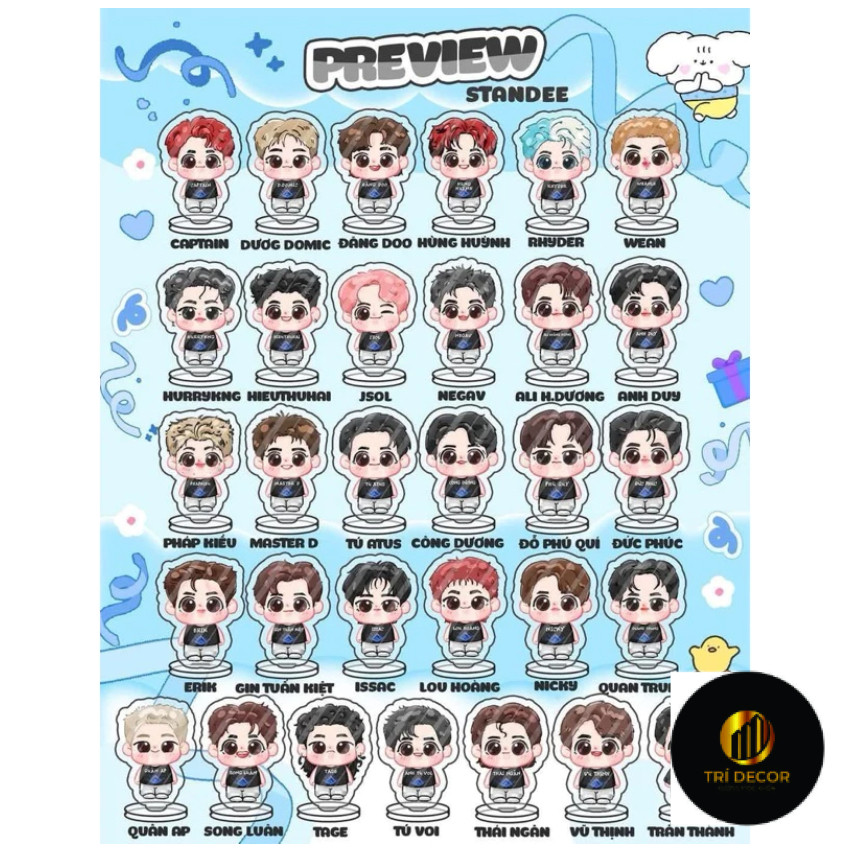 Mô hình standee 5CM chibi ATSH Anh trai say hi nlp shop | Shopee Việt Nam