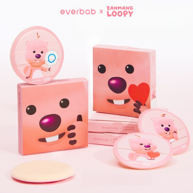 EVERBAB × LOOPY Bông phấn phủ bông phấn trang điểm bông phấn siêu mềm bông phấn phủ | Shopee ...