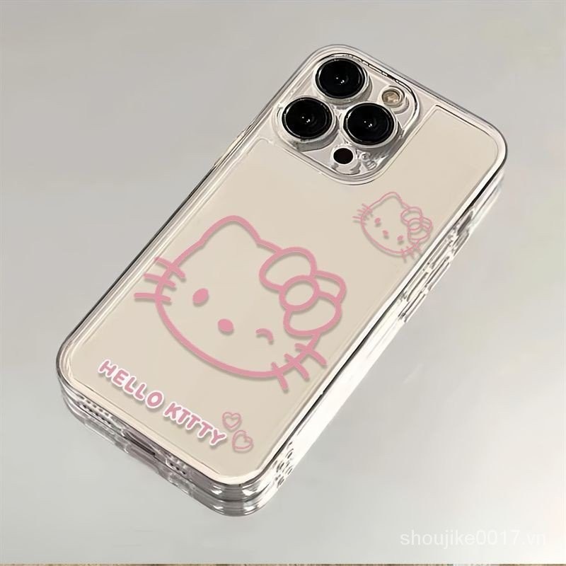 Line Hello Kitty Thích hợp cho IPhoneX 11 12 13 14 15 XR XS XSMAX PROMAX 78PIUS Vỏ bảo vệ điện ...