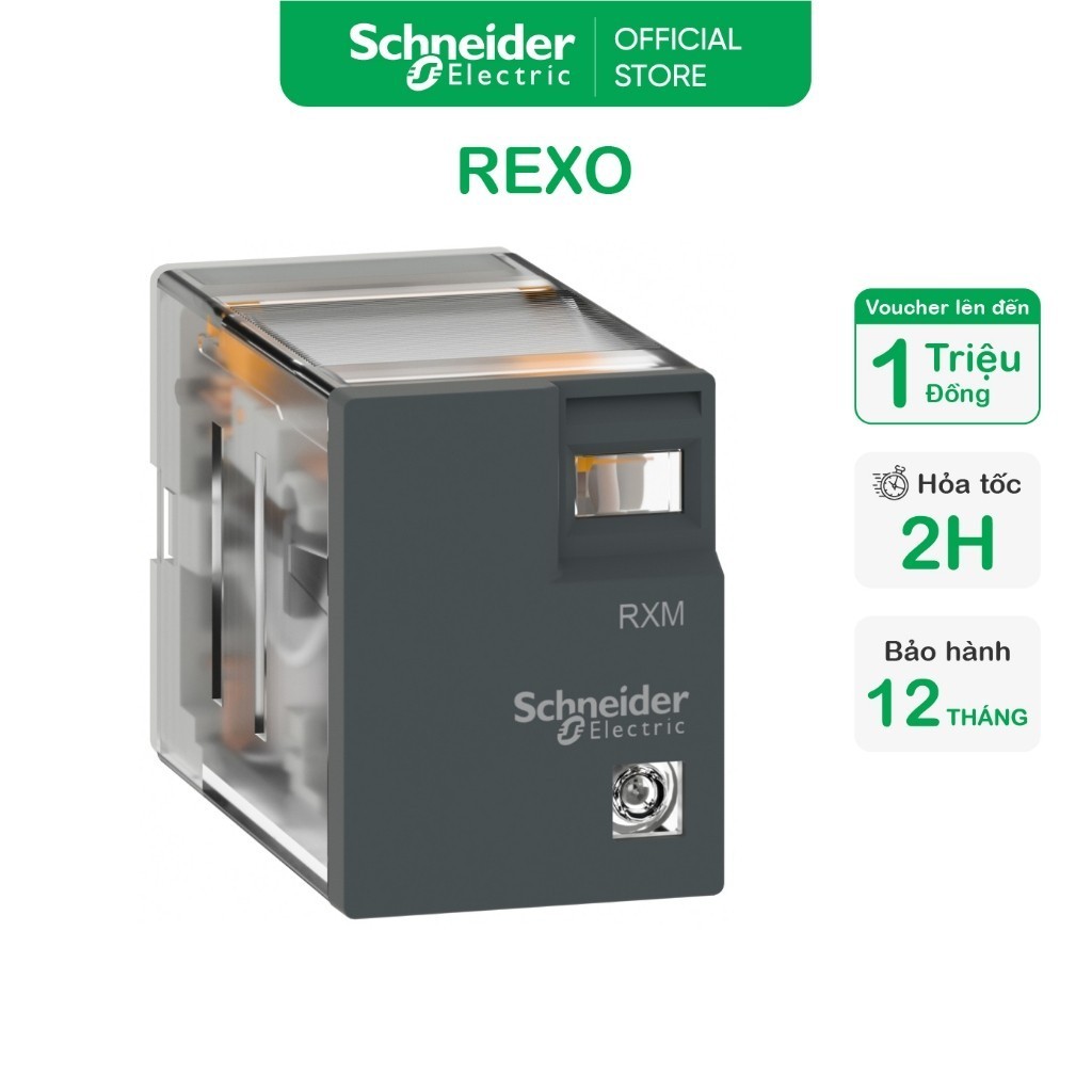 Relay trung gian - 24VDC - loại 4 Poles (14 chân) - Schneider Electric ...