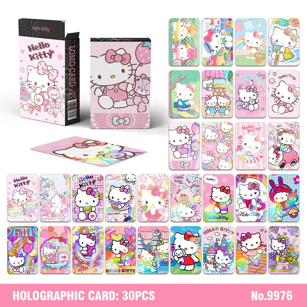 Sanrio Hello Kitty Holographic Photocard Laser Flash Lomo Card 30 cái ...