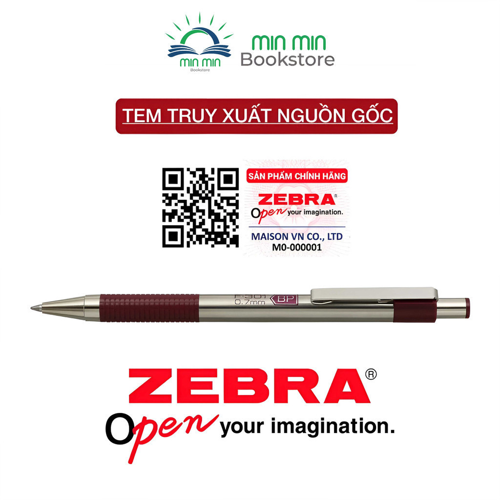 Viết bi bấm Zebra 0.7mm Maroon F301 | Shopee Việt Nam