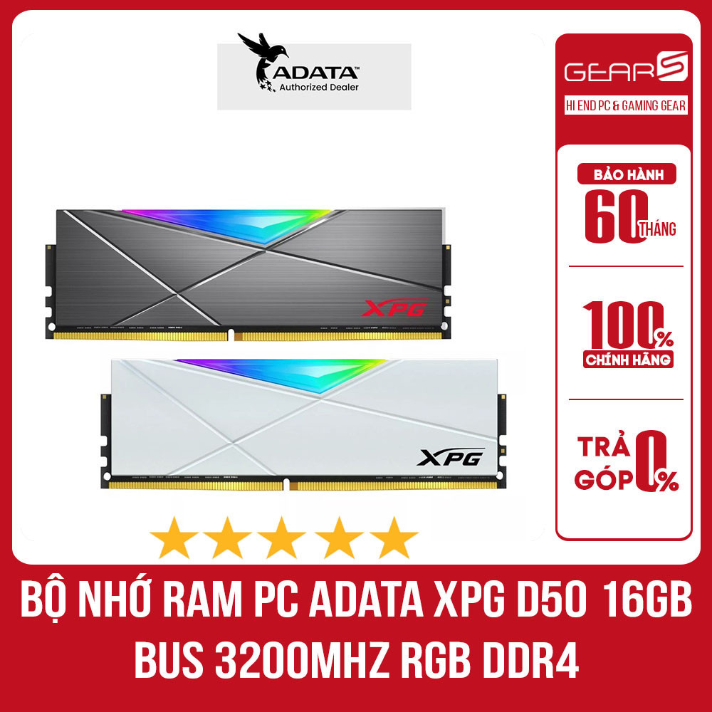 Ram Adata 16GB XPG DDR4 3200 D50 RGB - Bảo hành chính hãng 60 Tháng ...