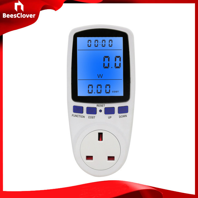 Máy đo tiêu thụ điện năng BeesClover Máy phân tích màn hình năng lượng hiển thị tần số điện áp ...