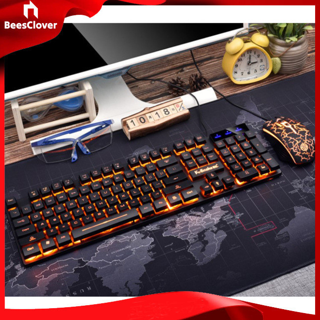 Beesclover Bàn Phím Có Dây Bộ Chuột Bàn Phím Cơ Đèn Lưng Cho Máy Tính Để Bàn Laptop Máy Tính USB ...