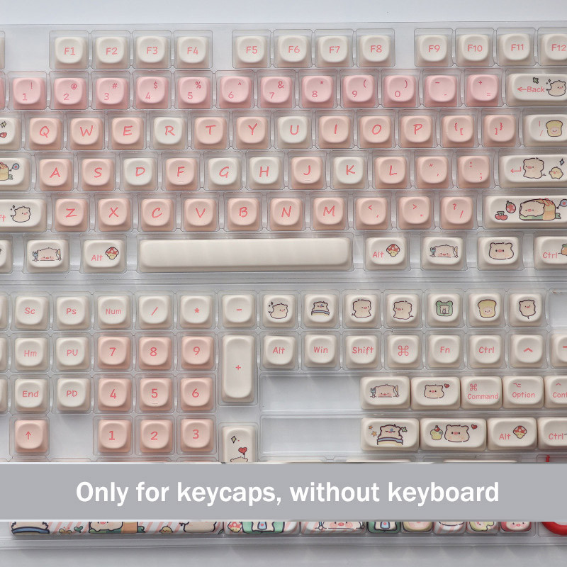 Laifen Keycap heo con màu hồng MOA chiều cao PBT keycap năm mặt thăng ...