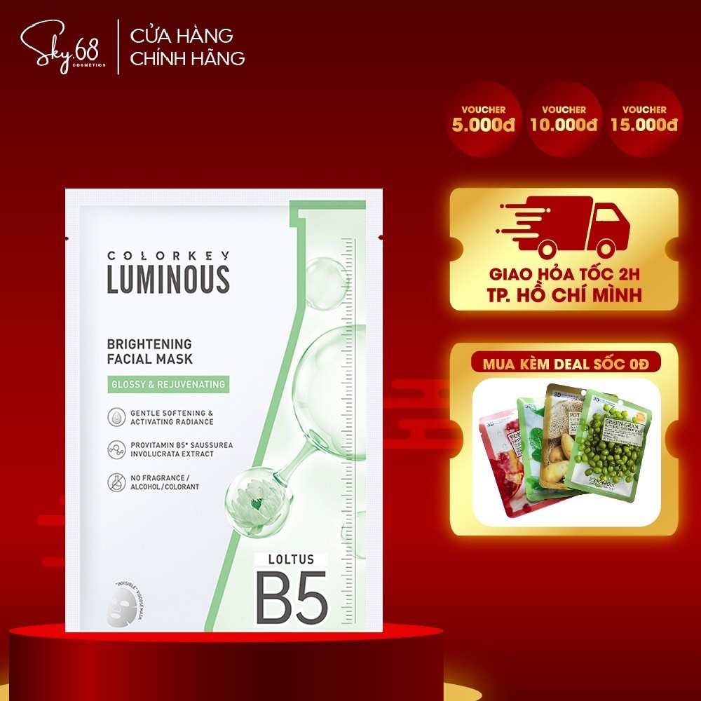 Mặt Nạ Dưỡng Sáng Da Colorkey Luminous Brightening Facial Mask 25ml ...