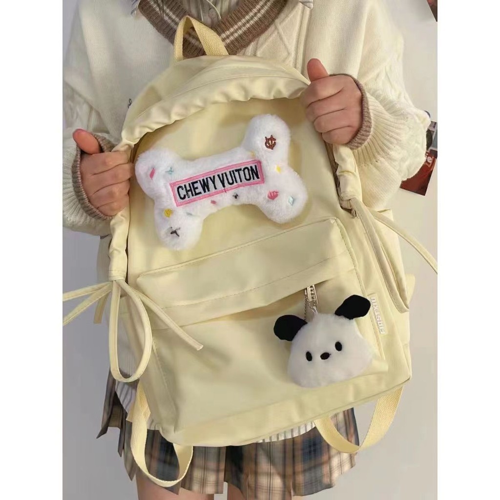 Jivil Ba lô nữ có nơ và phong cách múa ba lê phiên bản Hàn Quốc đa năng ...